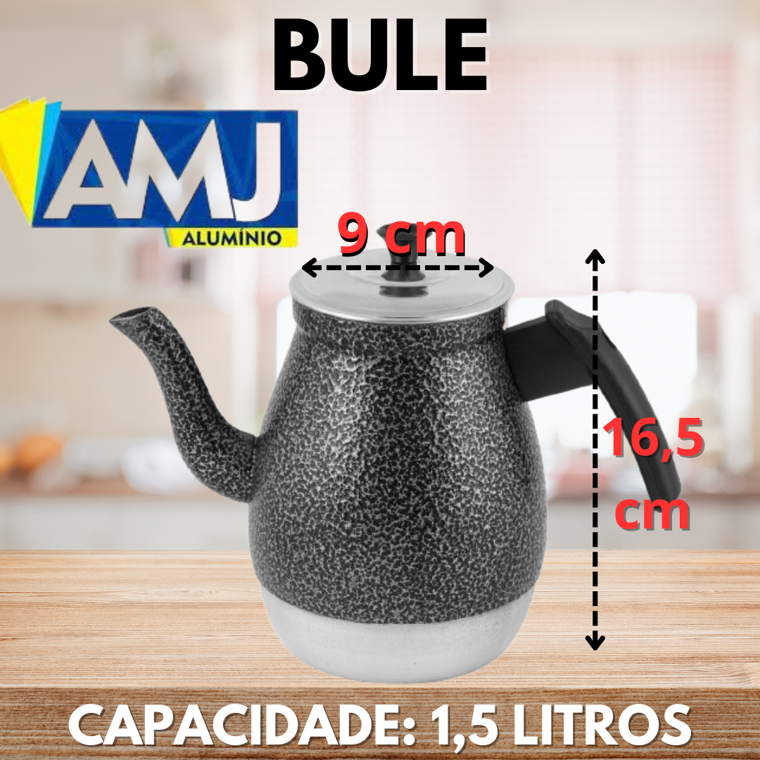 Bule de Cafe em Alumínio N°8 1,5 L Craqueado